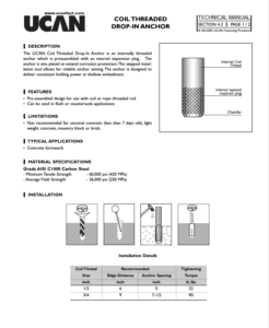 Technical Sheets - UCAN - Fastening Products