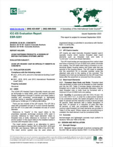 ICC/IAPMO Listed Products - UCAN - Fastening Products