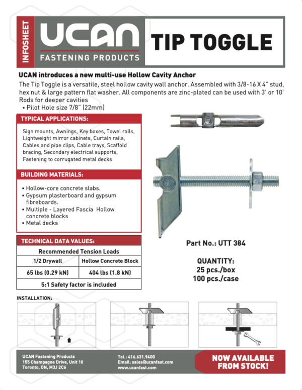 Info Sheets - UCAN - Fastening Products